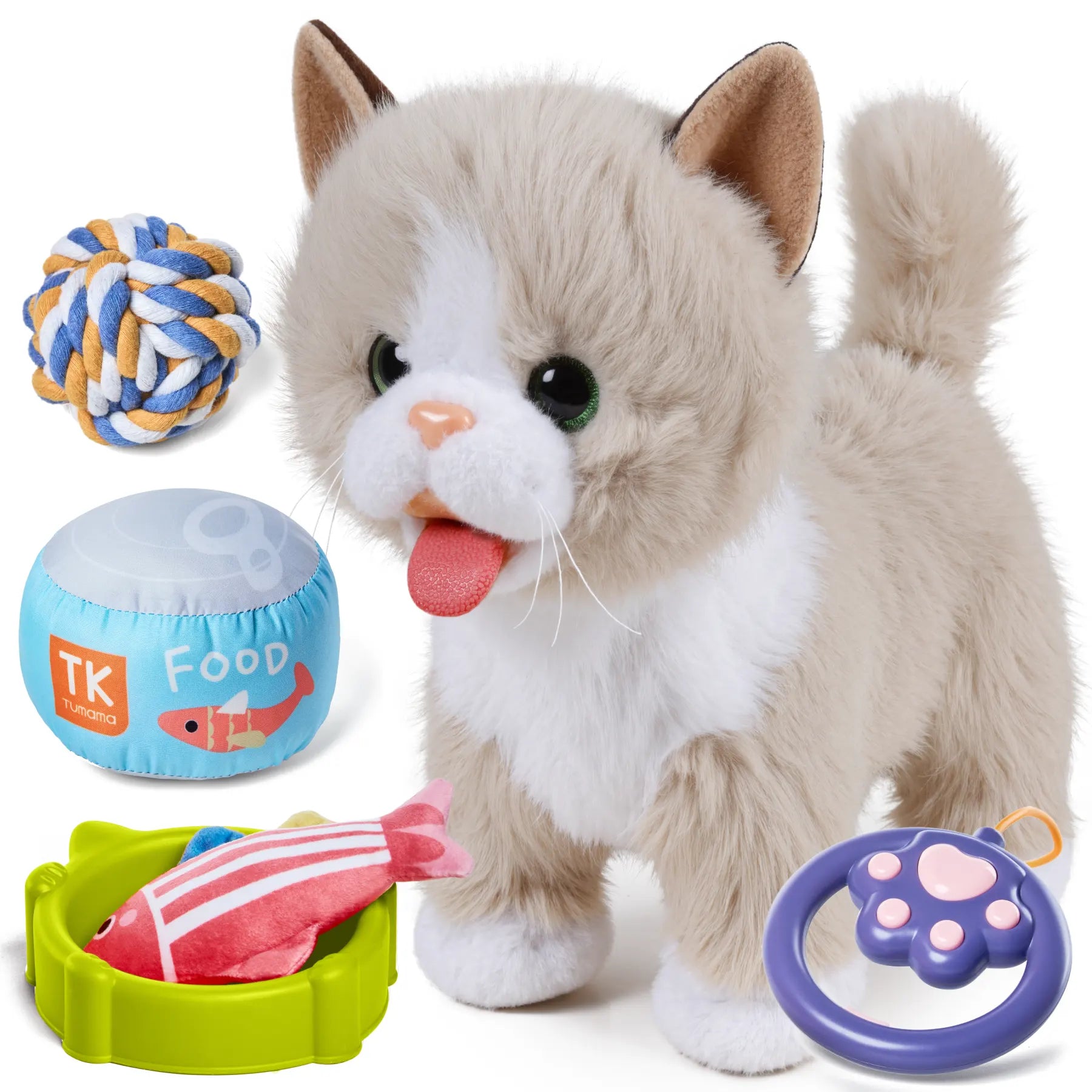 Interactive Plush Walking Cat Toy Set – Tumama Kids