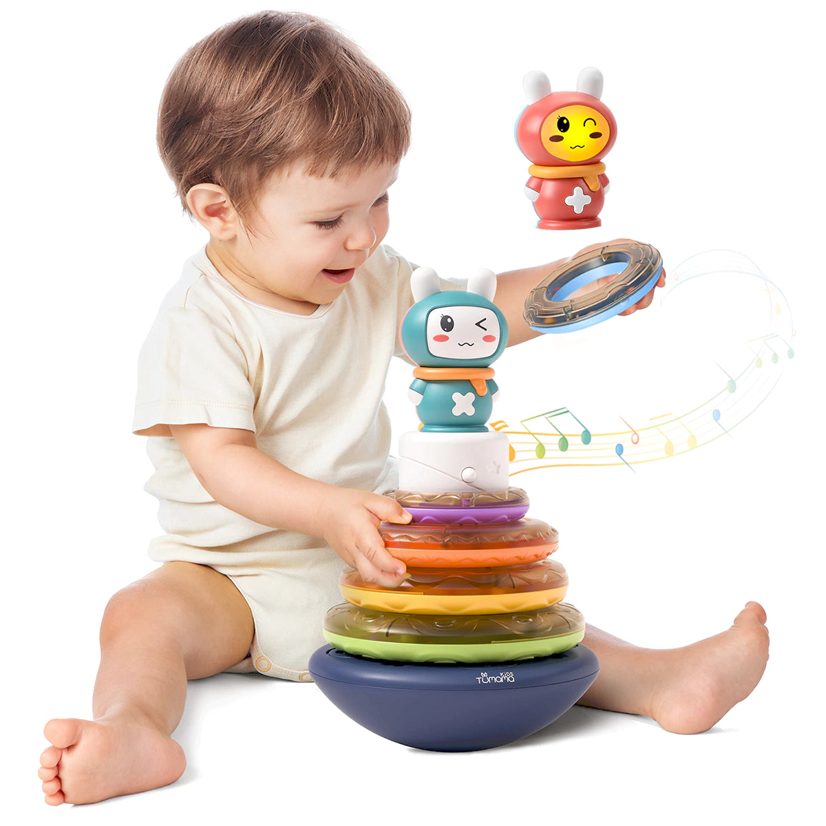 Stacking Rings Toy with Musical Feature for Infants - Tumama Kids